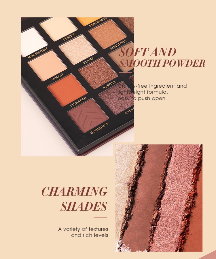 Bảng phấn mắt IMAGIC EY-341 tông đất ánh ngọc trai lấp lánh/tông lì 16 ...