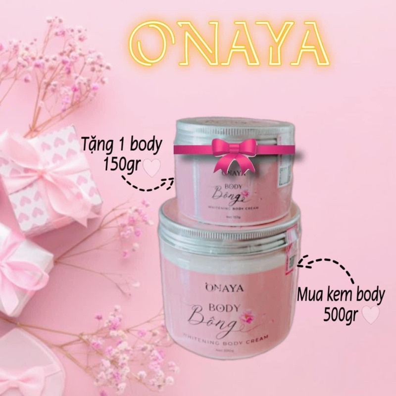 Body Bông chính hãng ONAYA 500g tặng kèm quà | Shopee Việt Nam