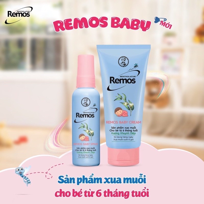 Xịt/ Kem chống muỗi Remos các loại cho bé và người lớn 60ml/ 150ml/ 70g ...