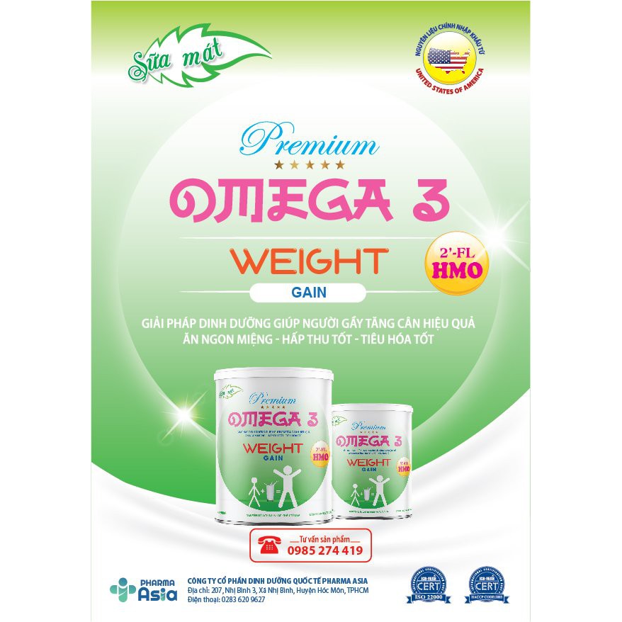 Sữa Bột Omega 3+ Weight Gain Giúp Tăng Cân Hiệu Quả (date mới 2026 ...