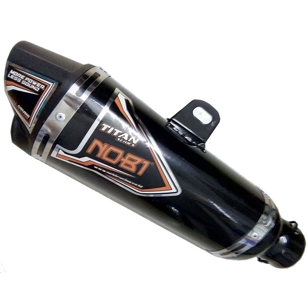 Pô Nobi 2 nòng đen full cổ lắp cho Pô Exciter, Winner, Raider, Wave ...