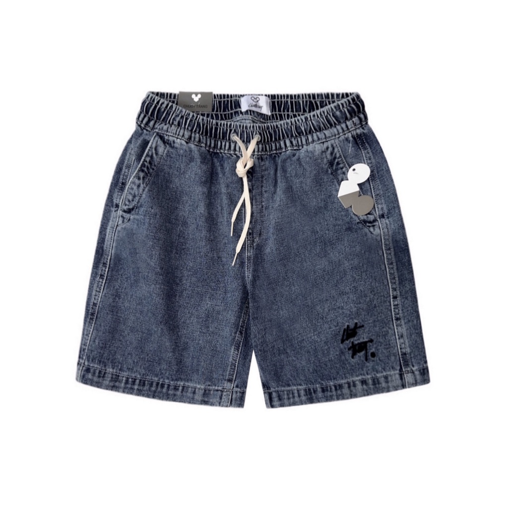 Quần BIGKID BLUE SHORT JEAN lưng thun CHUOTTRANG | Shopee Việt Nam