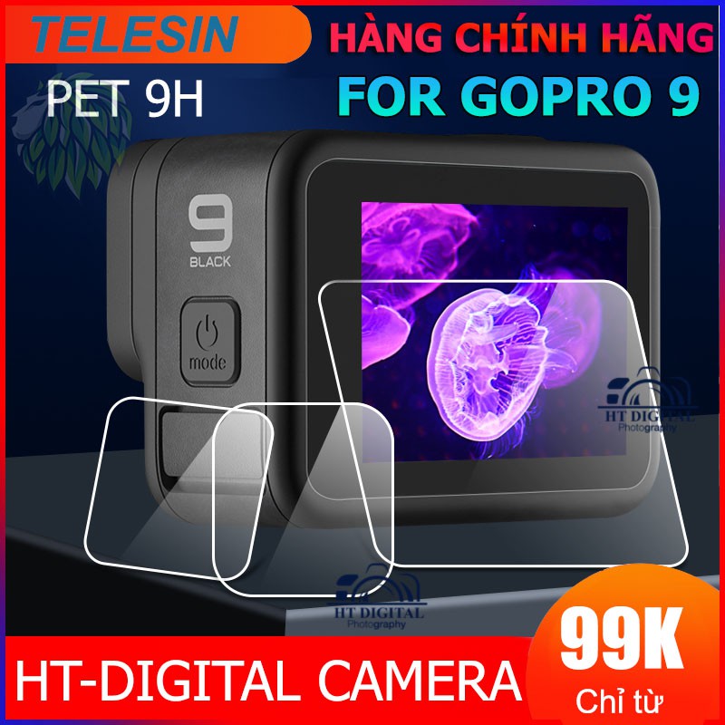 Bộ 6 miếng dán cường lực dẻo PET Gopro 9 10 11 12 Telesin - cường lực ...