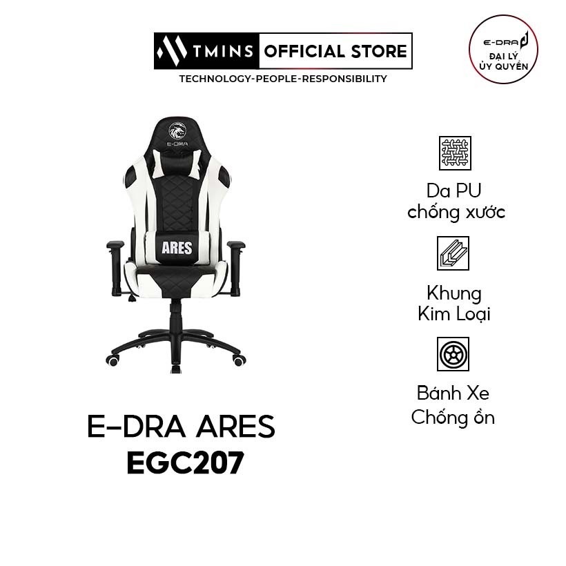 Ghế gaming EDra Ares EGC207 công nghệ đệm siêu bọt khí siêu thoáng ...