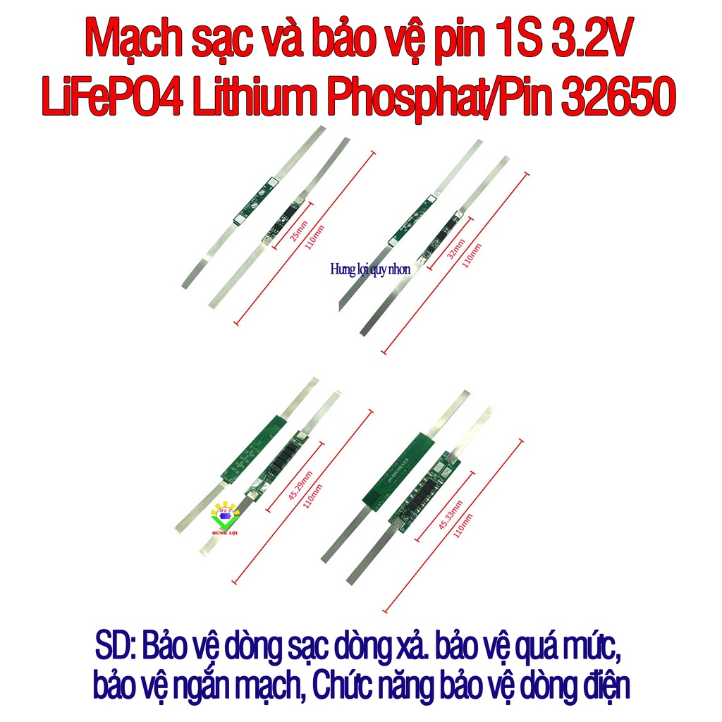 ComBo 10 mạch sạc và bảo vệ pin 1S 3.2V LiFePO4 Lithium Phosphat/Pin 32650 | Shopee Việt Nam