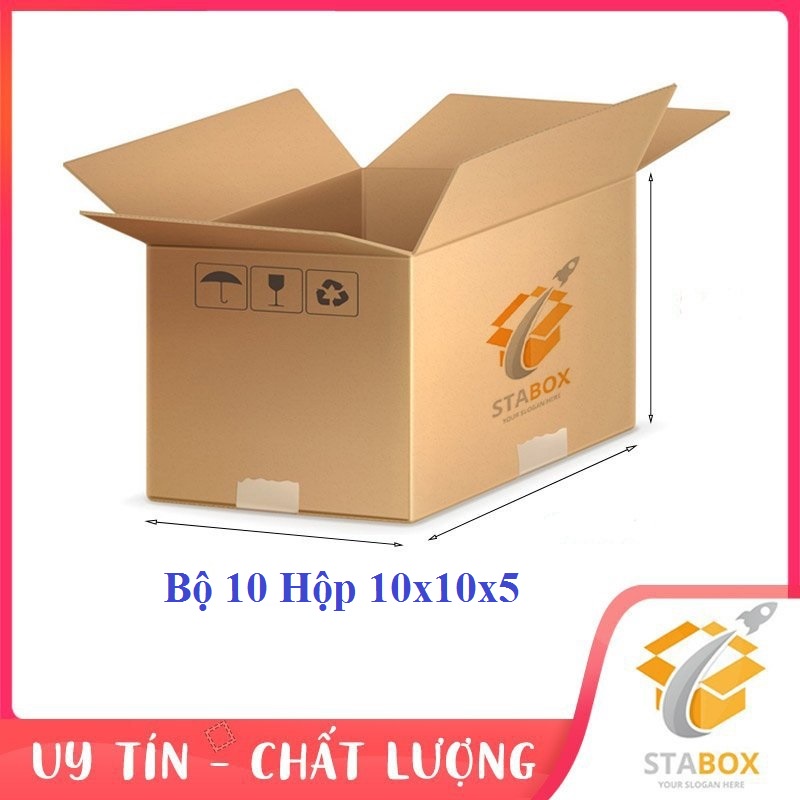 Stabox - Bộ 10 Thùng Carton 10x10x5 Cm Hộp Carton Giá Rẻ | Shopee Việt Nam