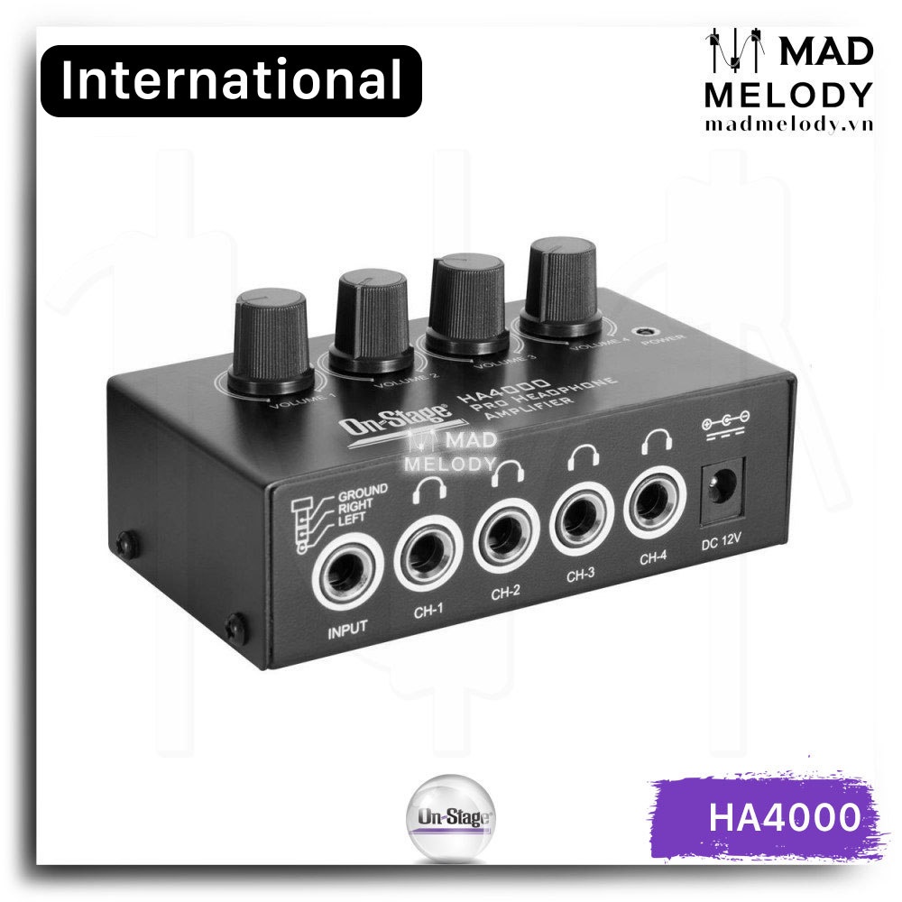 On-Stage HA4000 4-Channel Headphone Amp (Brand New) | Shopee Việt Nam