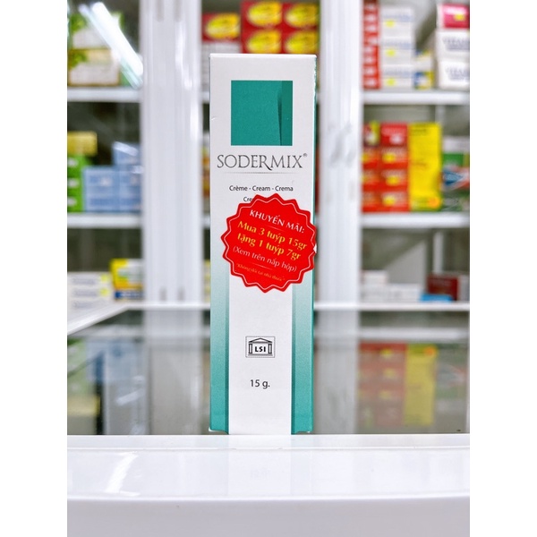 [CHÍNH HÃNG] Sodermix Cream 15g - Dùng cho sẹo lồi, sẹo phì đại, chàm ...