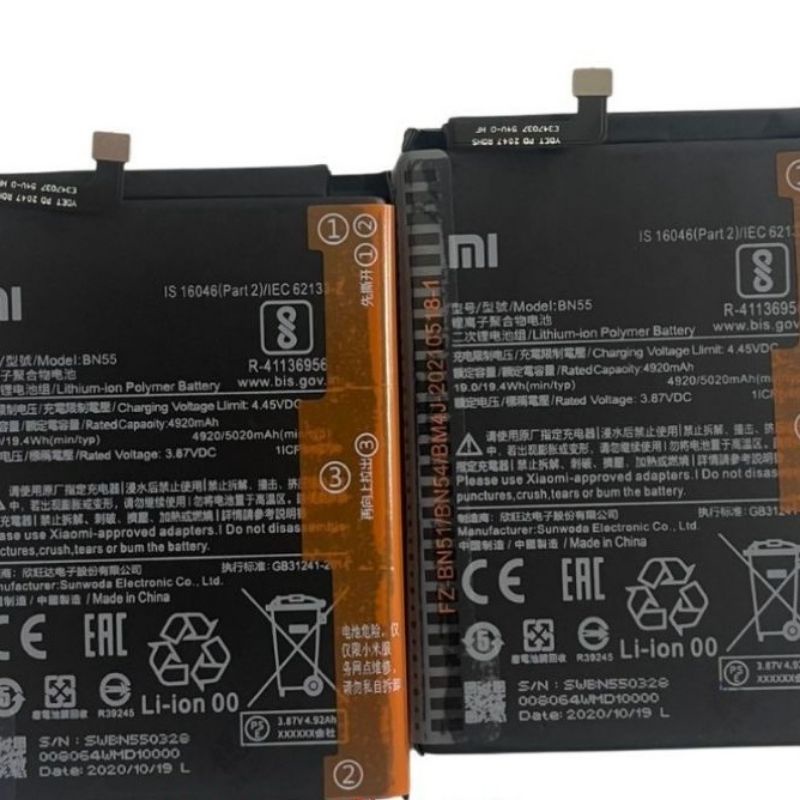 Pin redmi note 9s chính hãng Pin Xiaomi Redmi Note 9s BN55 Dung Lượng ...