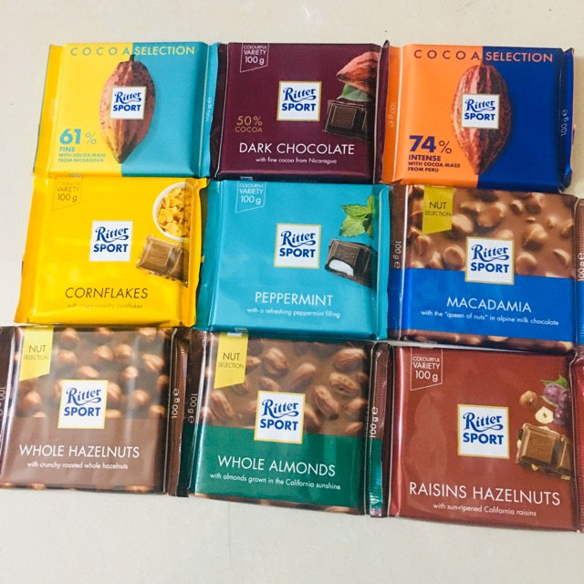 Socola Ritter Sport 100g nhập khẩu - Đức | Shopee Việt Nam