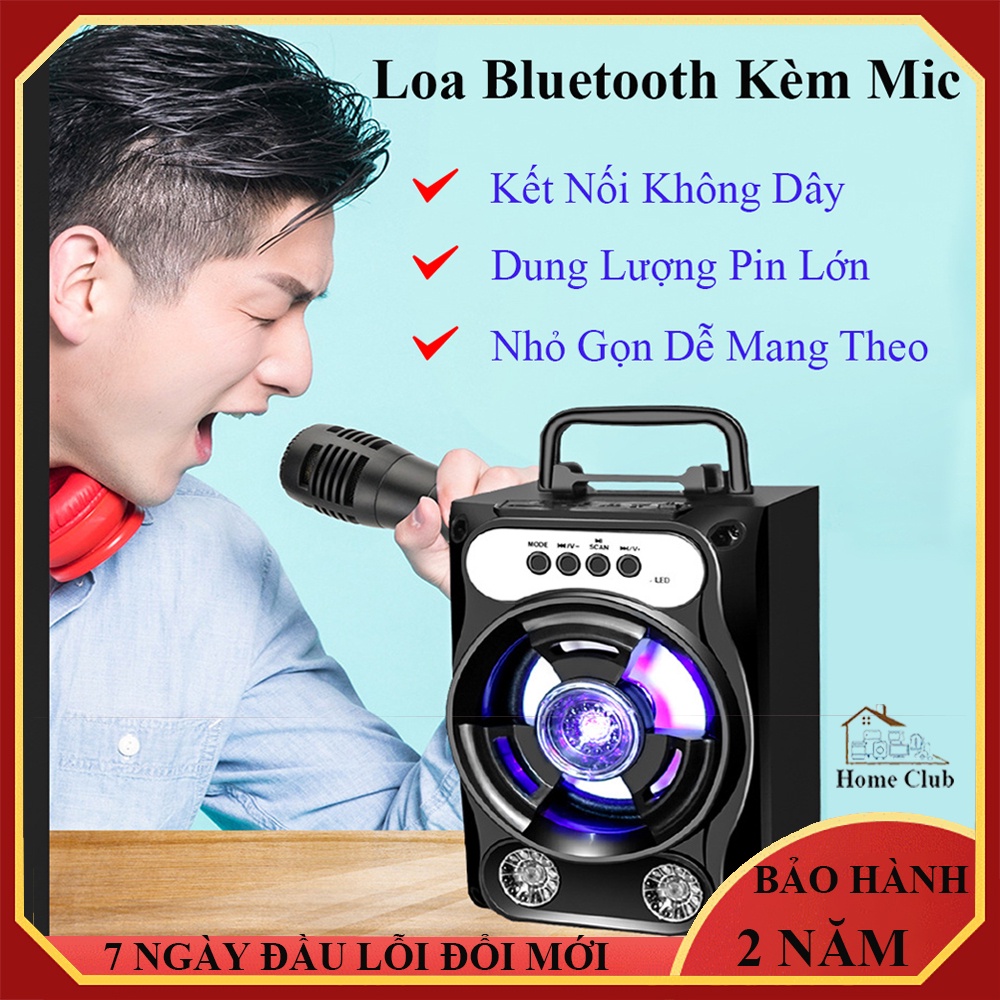 Loa bluetooth hát karaoke mini, âm thanh HIFI cực hay - Tặng Kèm Micro ...