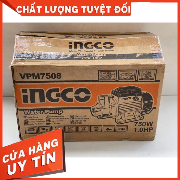 Máy bơm nước 750W (1HP) Ingco VPM7508 - Hàng Chính Hãng 100% | Shopee ...
