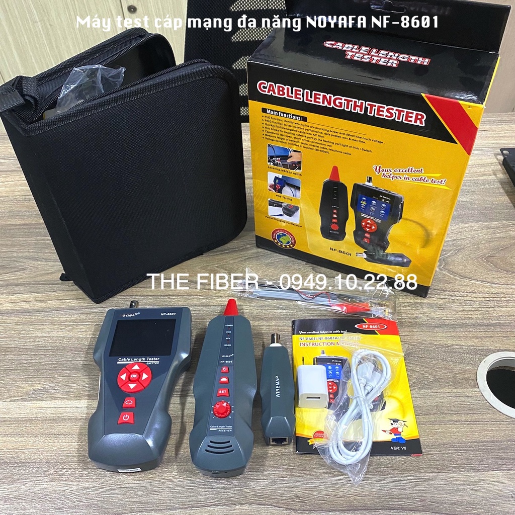 Máy test cáp mạng đa năng màn hình màu / Test POE/PING/Đo chiều dài ...