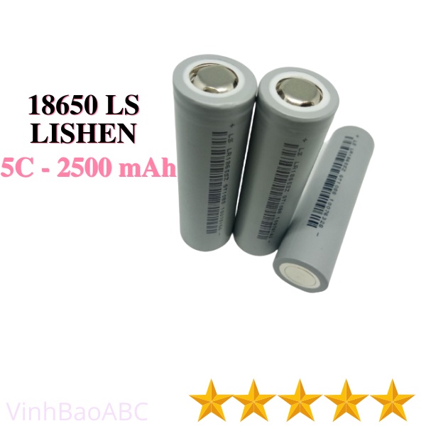 Cell Pin Sạc 18650 LS LISHEN - 5C Xám Chính Hãng, Dung Lượng Cao 2500 ...