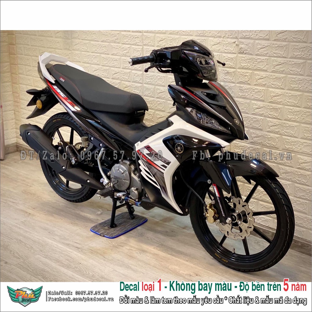 Tem rời Exciter 135 Lc trắng đỏ đen (8) | Shopee Việt Nam