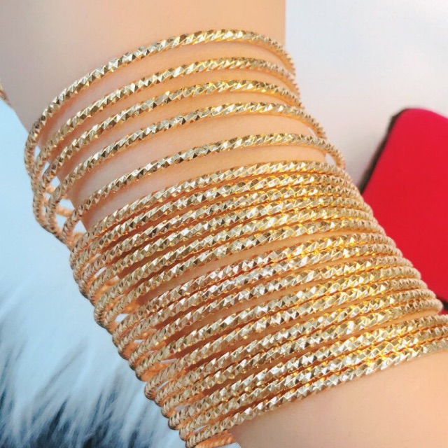 Vòng ximen cao cấp màu vàng 18 khoá xỏ bộ 7 chiếc | Shopee Việt Nam