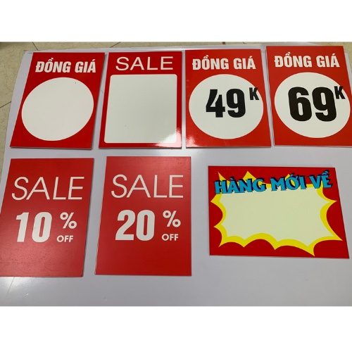 BIỂN SALE KT A4, BIỂN FOMEX, BIỂN GIẢM GIÁ IN SẴN 2 MẶT(không bao gồm kẹp) | Shopee Việt Nam