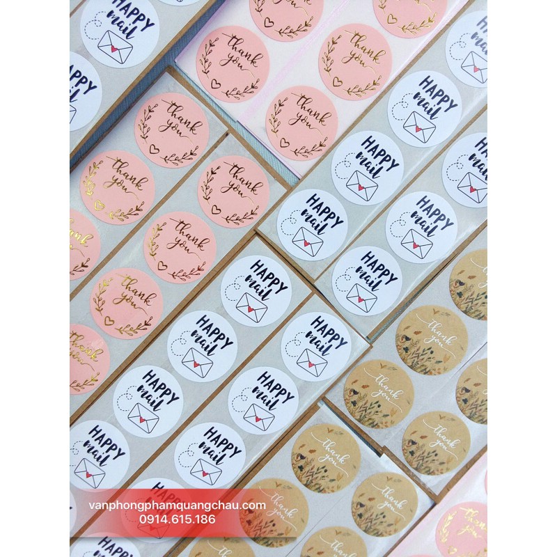 Sticker tem tròn thank you | Shopee Việt Nam