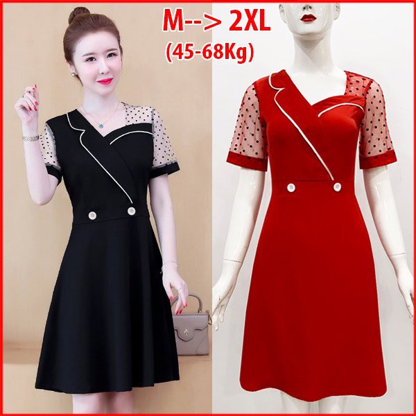 45-65KG - ĐẦM XÒE CÔNG SỞ THANH LỊCH KIỂU ĐẦM XÒE CỔ VEST CÁCH ĐIỆU ...