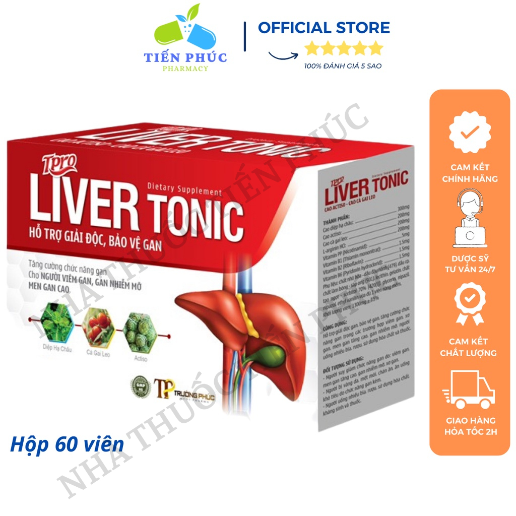Viên uống giải độc gan LIVER TONIC - Hỗ trợ giải độc gan, bảo vệ gan ...