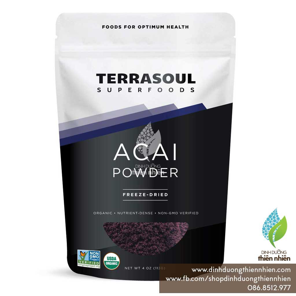[5/2025] Bột Acai Hữu Cơ Terrasoul Superfoods Organic Freeze Dried Acai ...