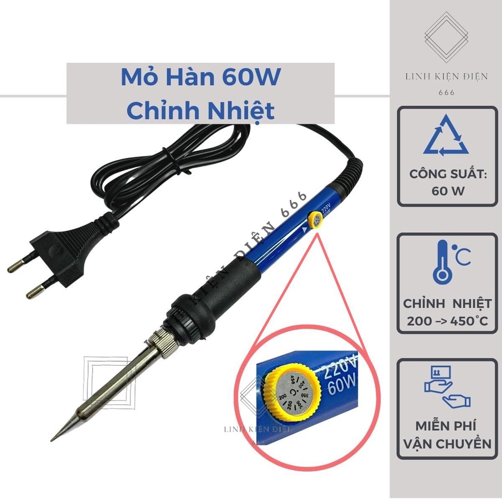 Mỏ Hàn Thiếc 60w Mỏ Hàn Điện Mini Điện Tử Chỉnh Nhiệt | Shopee Việt Nam