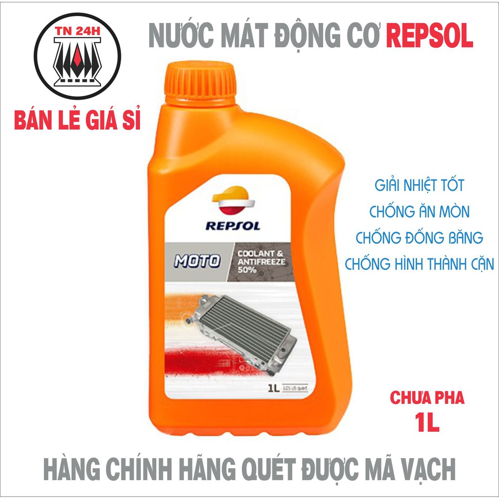 Nước mát REPSOL MOTO COOLANT & ANTIFREEZE 50% chưa pha 1L | Shopee Việt Nam