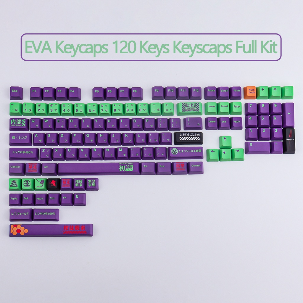 EVA keycap, 120 keycaps PBT keycaps OEM profile Double-click EVA ...