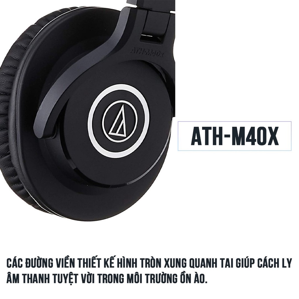 Tai nghe kiểm âm Audio Technica ATH-M40x - Headphone Studio | Shopee ...