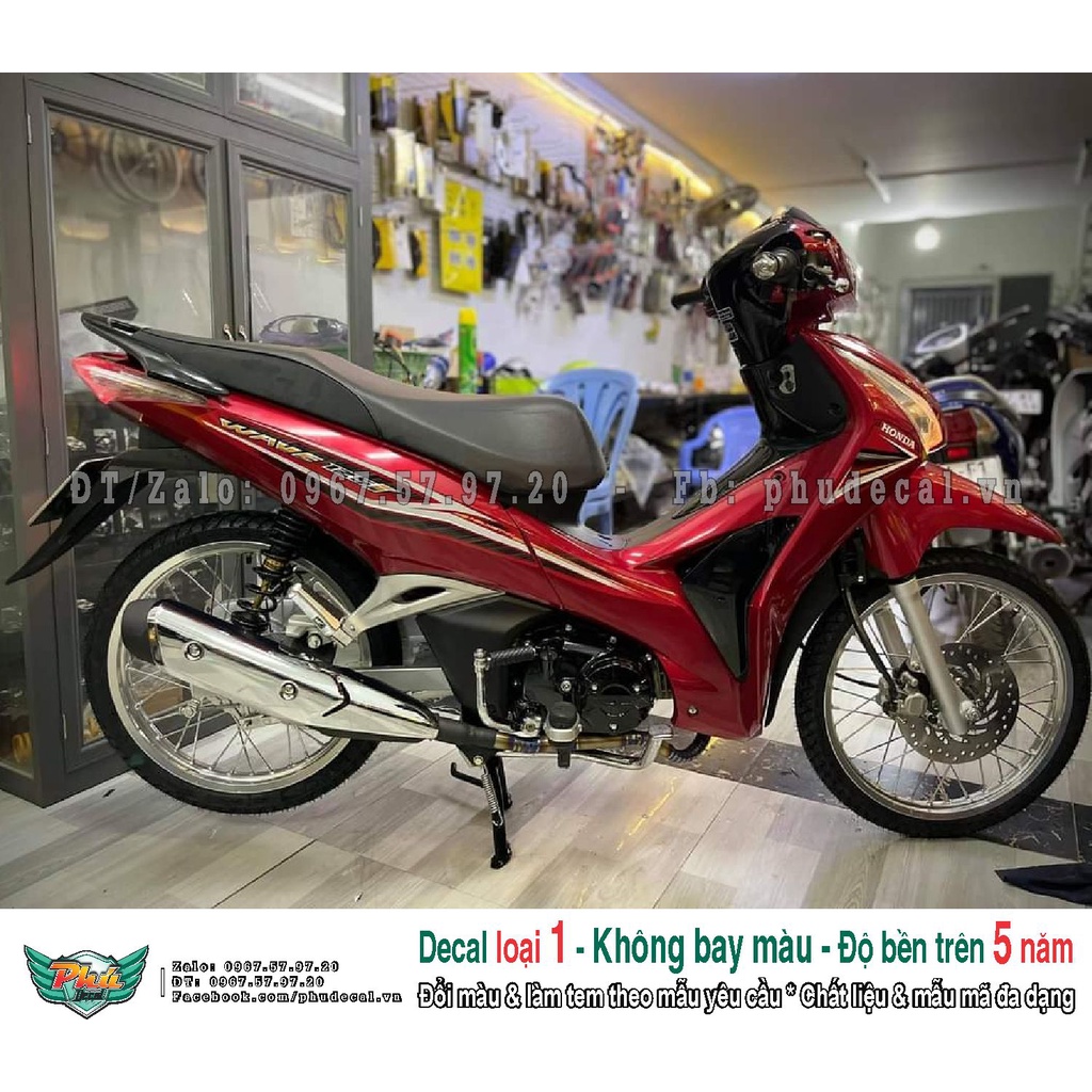 Tem rời xe Wave 125i đỏ (C) | Shopee Việt Nam