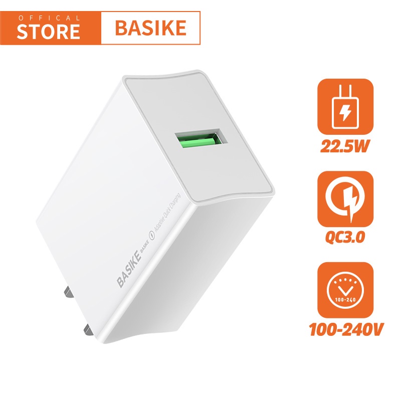 Củ Sạc Nhanh BASIKE AS56 Mini 22.5W QC3.0 Cho iPhone HUAWEI Samsung ...