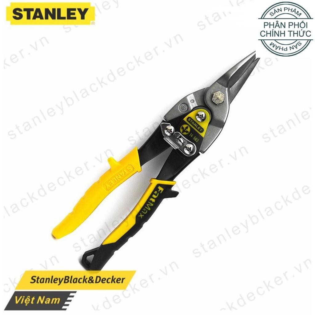 [STANLEY] Kéo cắt tôn MAXSTEEL mũi thẳng cán vàng 10"/254mm Stanley 14 ...