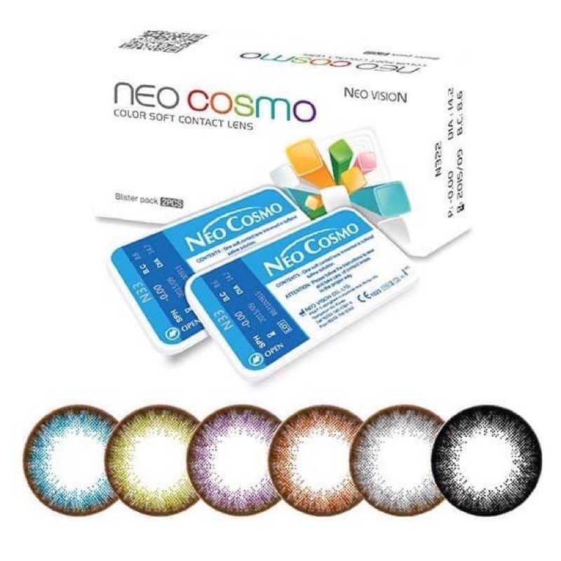 (8.6/14.2) Kính áp tròng màu 3 tháng cận 0>9 Neo Cosmo Extra Brown-Gray ...