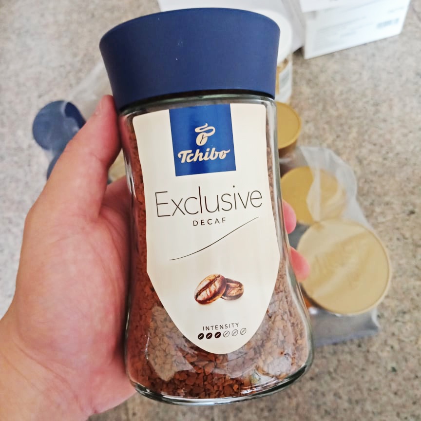 Cà phê hòa tan hiệu TCHIBO Exclusive Decaf [Đức] - Vị chua dịu không ...