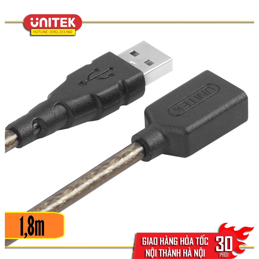 Dây nối dài USB Unitek 1,8m Y-C416 | Shopee Việt Nam
