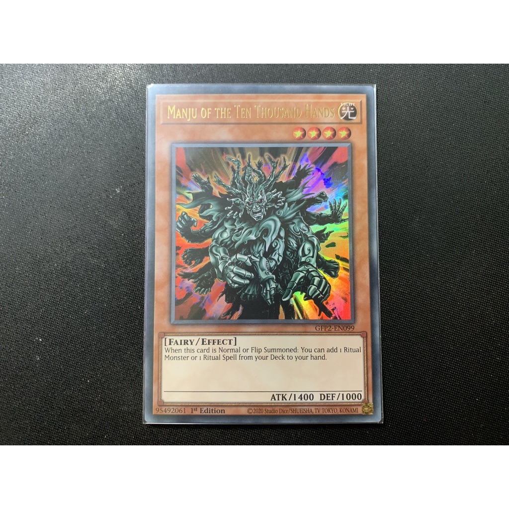 Thẻ Bài Yugioh Chính Hãng Tiếng Anh Manju Of The Ten Thousand | Shopee ...