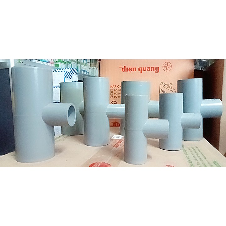 Tê PVC giảm biến ra nhiều kích thước 60 mm thu lại 21 mm, tê thu đáp ...