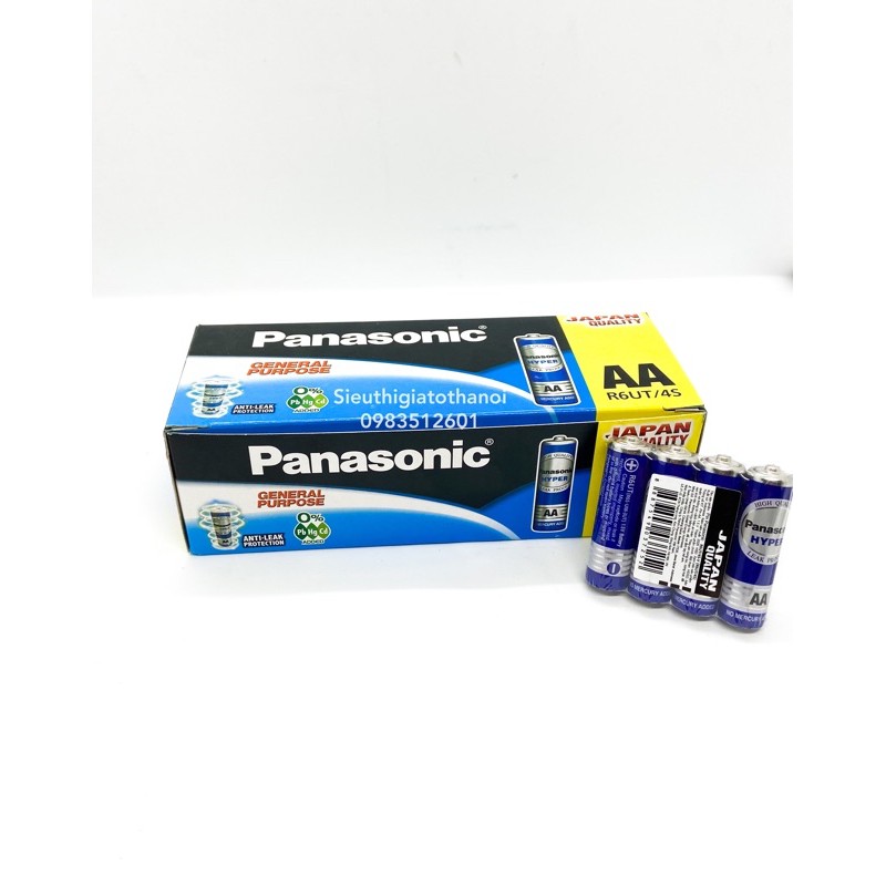 Hộp Pin AA 1,5V ( R6 , LR6 ) Panasonic Hyper R6UT/4S Hàng chính hãng ...