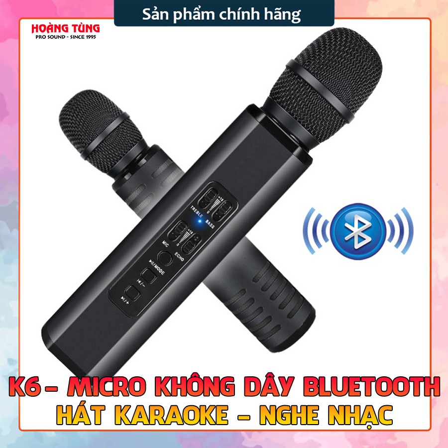 Micro không dây Bluetooth hát Karaoke, Nghe nhạc K6 | Shopee Việt Nam