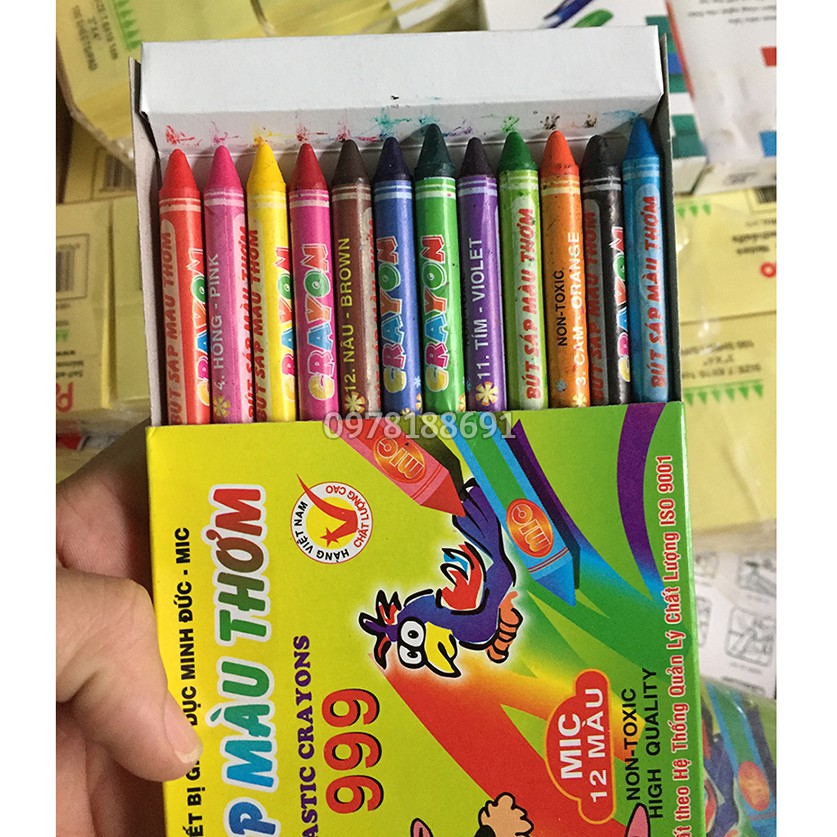 Bút sáp tô màu MIC, sáp màu 12 màu | Shopee Việt Nam