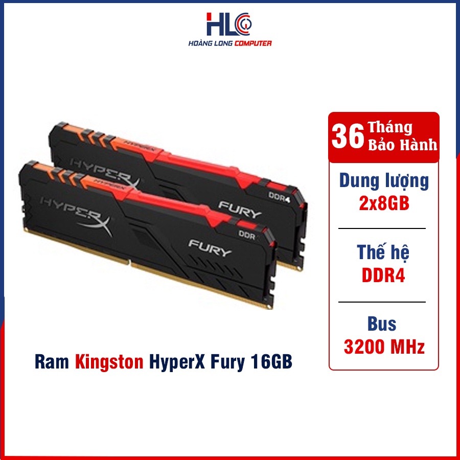 Ram PC Kingston HyperX Fury RGB 16GB (2x8GB) bus 3200MHz DDR4 Bảo Hành 36 Tháng | Shopee Việt Nam