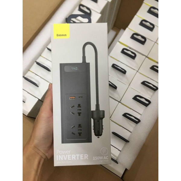 BỘ ĐỔI NGUỒN BASEUS 12V LÊN 220V CS 150W | Shopee Việt Nam