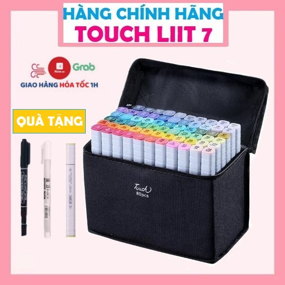 Màu marker touchliit 7 bộ 30/40/60/80 bút màu marker túi vải đen màu vẽ ...
