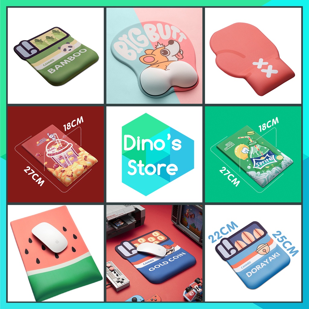 Lót chuột (Mouse Pad) Silicon 3D có đệm kê chống mỏi cổ tay hình Corgi ...