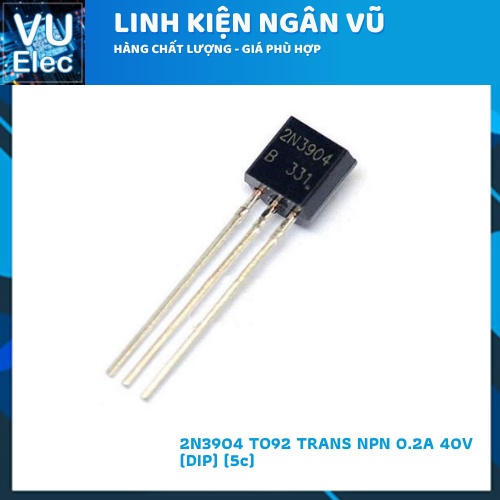 Chíp Transistor 2N3904 TO92 TRANS NPN 0.2A 40V (DIP) | Shopee Việt Nam