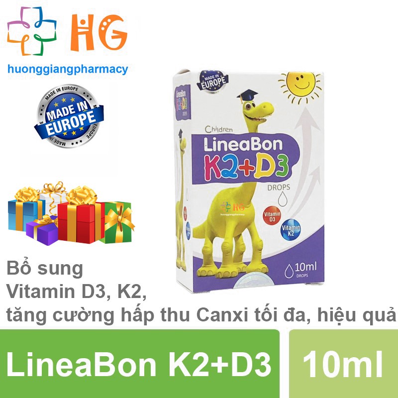 Lineabon d3 k2 Vitamin d3 k2 mk7 Vitamin d3 cho trẻ sơ sinh Canxi d3k2 ...