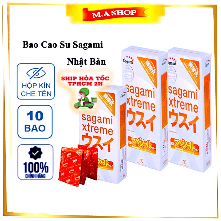 Bao cao su Sagami Xtreme Super Thin siêu mỏng - hộp 10 bcs Nhật Bản- MA ...