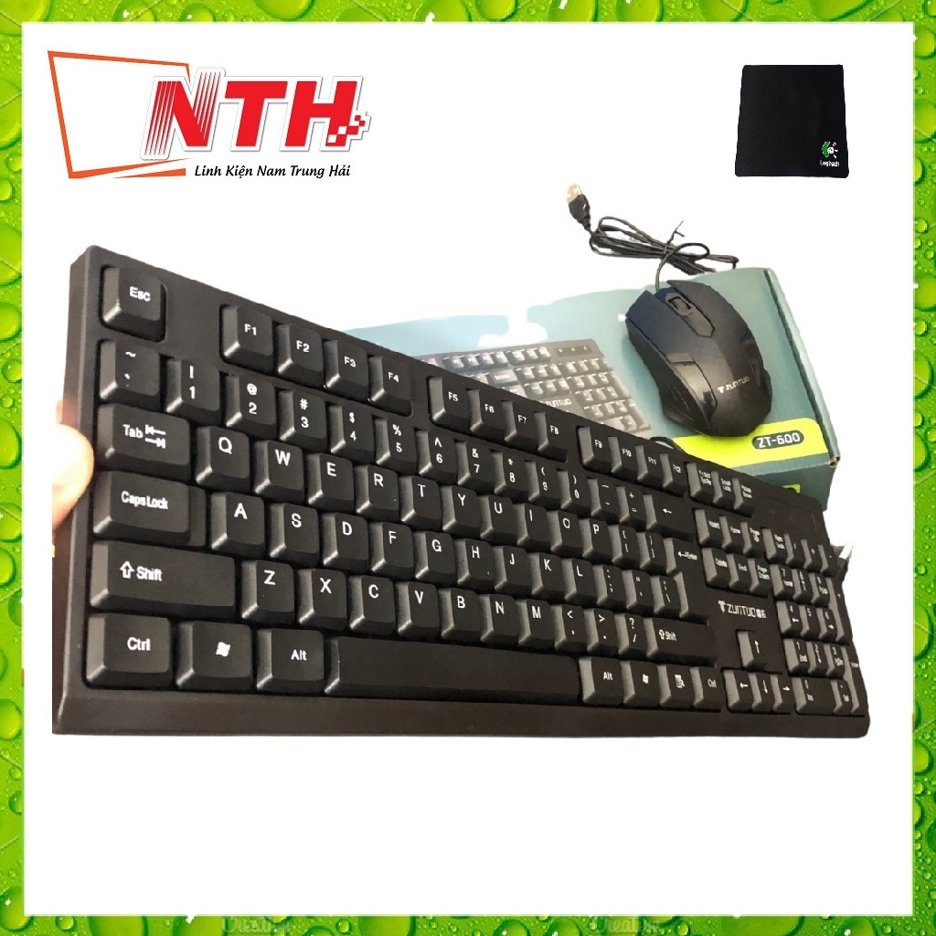 Bộ phím chuột usb Zuntuo ZT-600 + lót logitech | Shopee Việt Nam