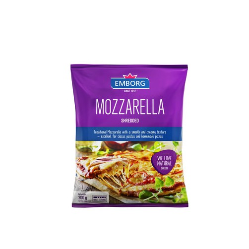 Phô mai Mozzarella bào sợi hiệu Emborg 200g/2kg | Shopee Việt Nam