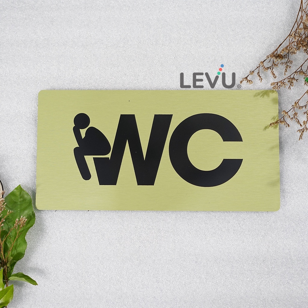 Bảng toilet có mũi tên chỉ hướng khu vực WC bằng nhôm alu | Shopee Việt Nam